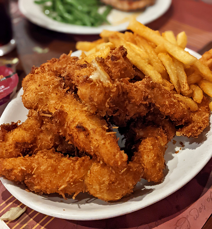The coconut chicken tenders with those perfectly golden fries&mdash;a combination that has probably prevented people from moving away from New Hampshire.