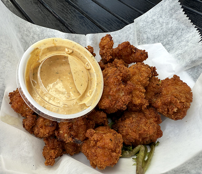 Crispy, tender gator bites&mdash;Florida's answer to popcorn chicken. These local delicacies come with a side of bragging rights for the less adventurous friends back home.