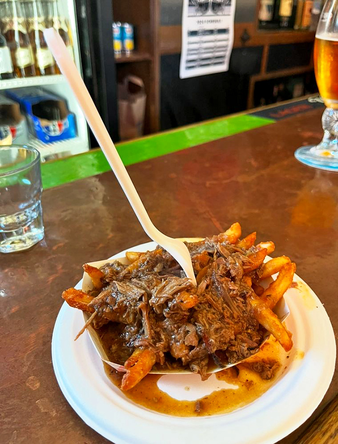 Gravy fries: where french fries go to fulfill their destiny. The meat-soaked potatoes might require a fork, but never an apology.