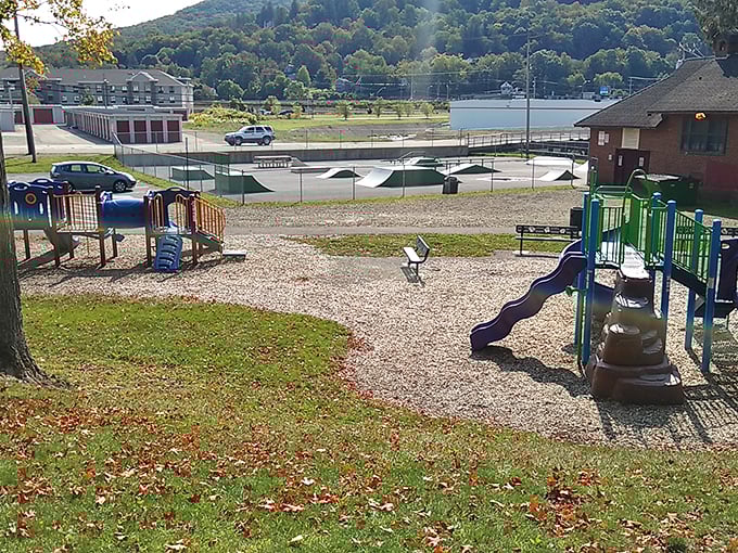 Nothing says "community" quite like a neighborhood park where slides await the young and young-at-heart alike.