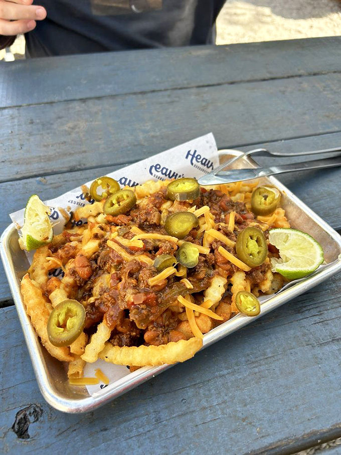 Loaded fries that answer the eternal question: "What if nachos and french fries had a beautiful, delicious baby?"