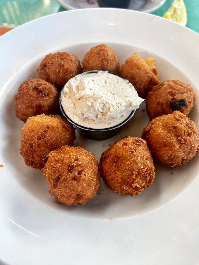 These golden hush puppies aren't just fried cornmeal&mdash;they're little spheres of Southern comfort arranged in a perfect circle of temptation.