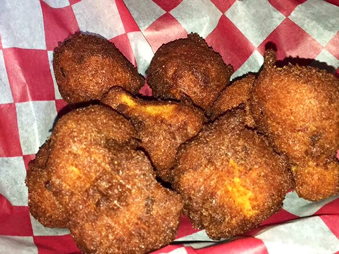 Hush puppies so perfectly golden-brown they deserve their own trophy. Crispy outside, fluffy inside&mdash;the unsung heroes of any seafood feast.