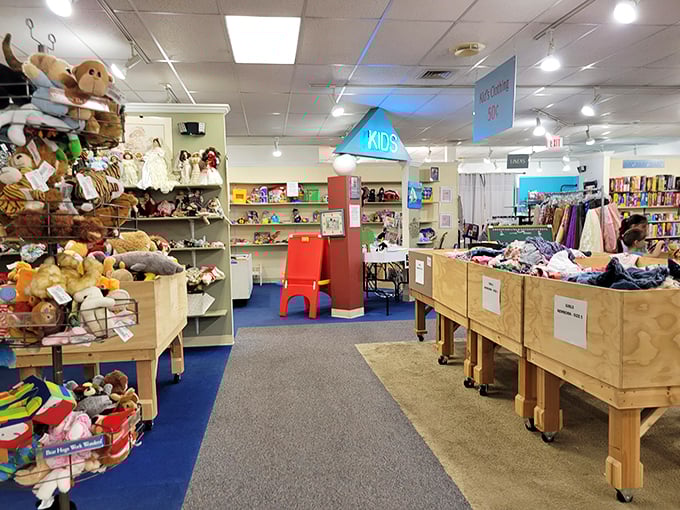 The kids' section is a wonderland of gently-loved toys and clothes where budget-conscious parents can breathe a sigh of relief.