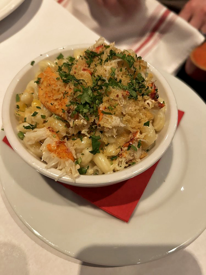 The smaller portion proves size doesn't matter when it comes to flavor &ndash; this little bowl packs a tsunami of creamy, lobster-studded perfection.