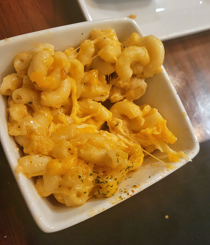 Not your childhood mac and cheese. This creamy, dreamy side dish deserves its own fan club and commemorative t-shirt.