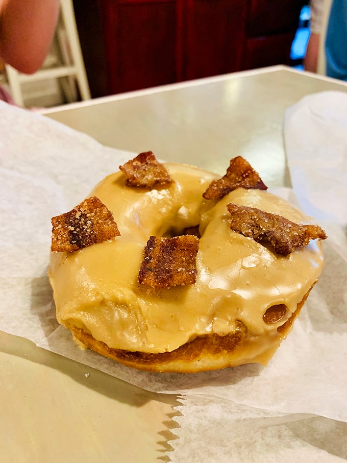 The Maple Bacon donut&mdash;where breakfast's greatest hits collaborate on a greatest hit of their own.
