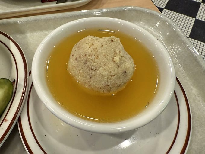 The matzo ball soup that launched a thousand "my grandmother's was almost this good" conversations.