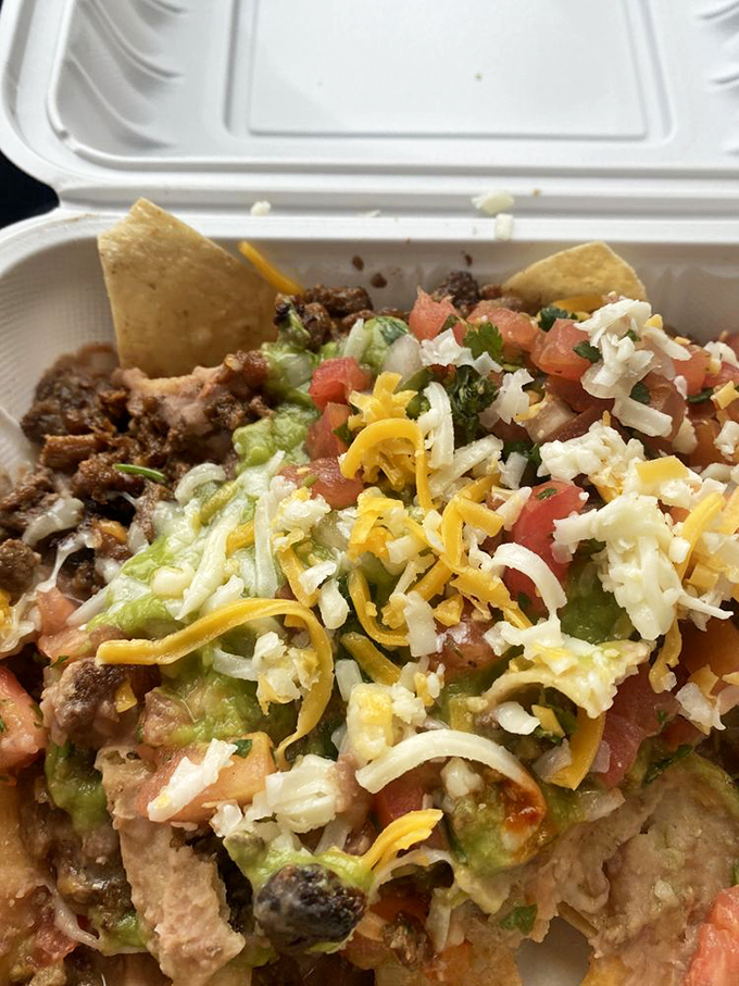 The holy trinity of meat, cheese, and guacamole. These nachos don't just speak to you&mdash;they sing a full mariachi serenade.