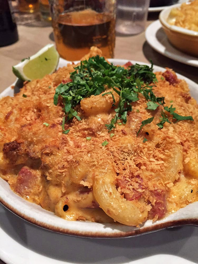 The Mexican Mac brings heat and heart to the table. Those fresh herbs and lime aren't garnish&mdash;they're the exclamation points on a cheesy love letter.