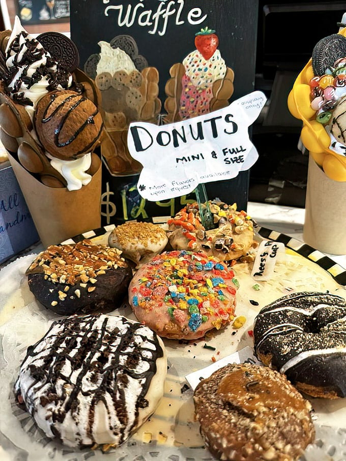 The donut display that launched a thousand diets&mdash;and broke them all spectacularly. That basketball-themed one is calling my name!