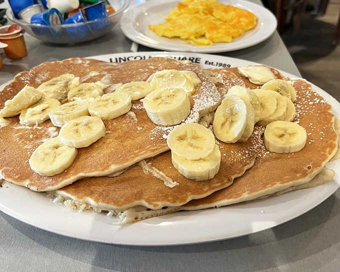 When pancakes meet bananas, it's not just breakfast—it's a relationship that works better than most Hollywood marriages.