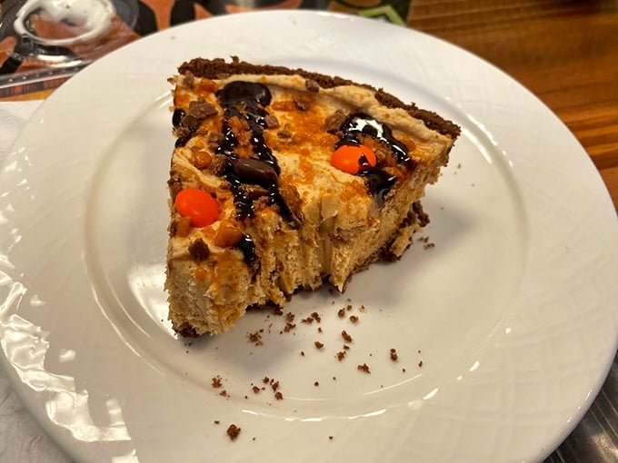 A slice of what appears to be homemade pie that would make your grandmother simultaneously proud and jealous of their baking skills.