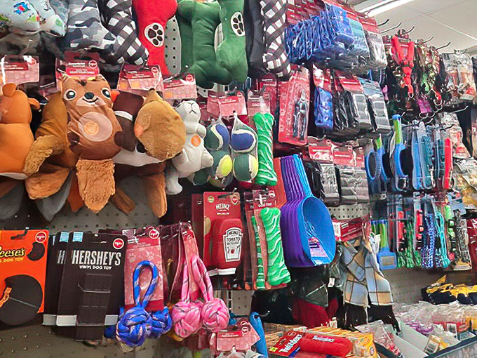 Plush pals and pet accessories line the walls &ndash; proof that showing Fido some love doesn't require emptying your savings account.