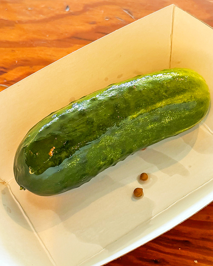 The humble pickle &ndash; Katzinger's complimentary ambassador of garlic and brine &ndash; cleanses the palate and prepares you for the sandwich odyssey ahead.
