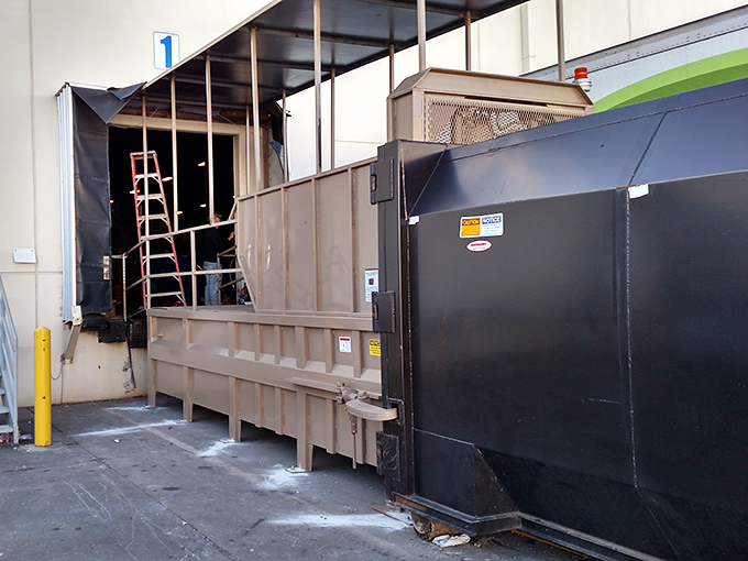 Behind the scenes, the industrial machinery that keeps this thrifting ecosystem functioning&mdash;where donations begin their journey to new homes.