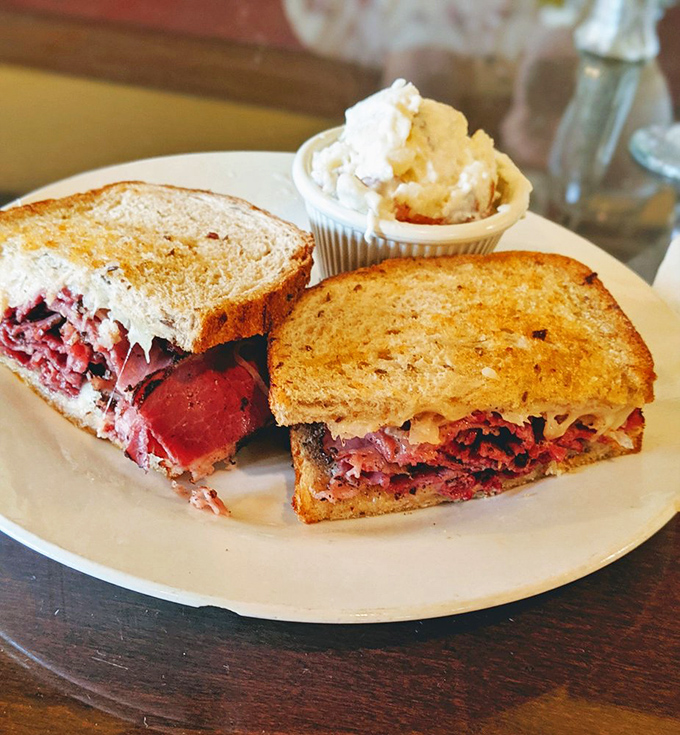 The Rachel Reuben brings pastrami to the party, with potato salad playing the perfect sidekick. A dynamic duo worthy of their own comic book.