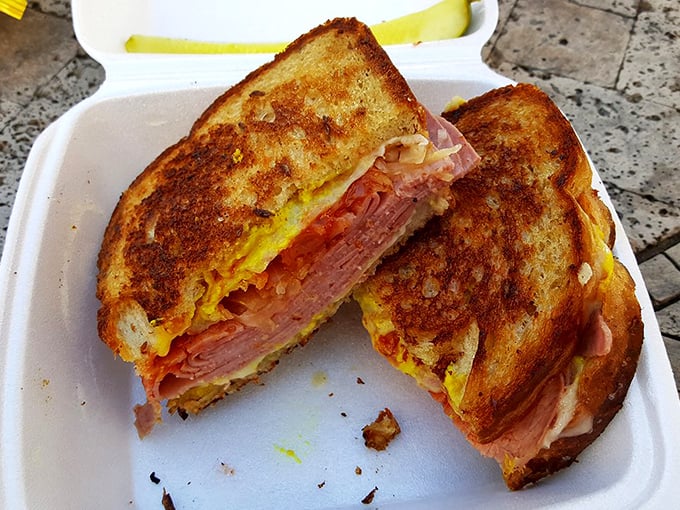 The classic Reuben, cut to reveal its secrets. Like a good novel, this sandwich has layers, character development, and a satisfying conclusion with every bite.