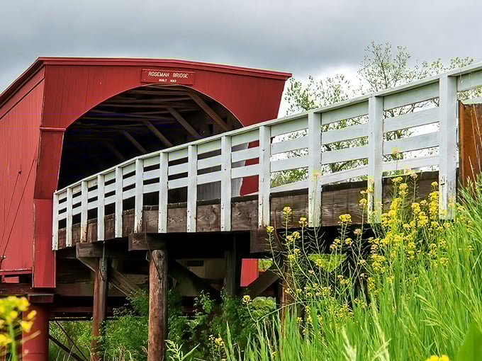 The Roseman Bridge isn't just a crossing&mdash;it's a time machine to simpler days when covered bridges protected travelers from more than just rain.