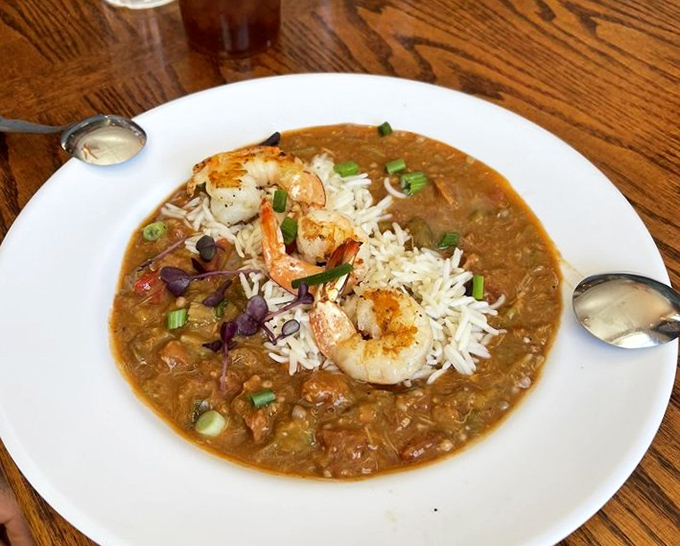 This isn't just gumbo, it's a bowl of coastal history &ndash; where every spoonful tells a story of the marshlands just outside the window.