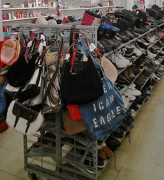 The handbag and footwear section&mdash;where fashion dreams get a second act. That designer purse might have stories to tell, but it's keeping them zipped.