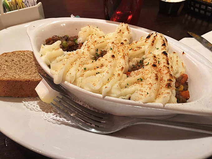 Shepherd's Pie done right: a bubbling cauldron of savory comfort that would make any Irish grandmother nod in silent approval.