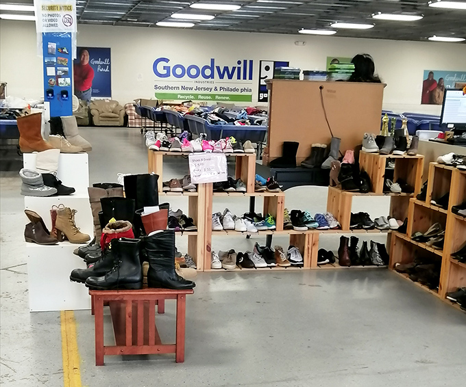 These boots were made for walking... into your closet at a fraction of retail. The shoe section offers footwear for every occasion.