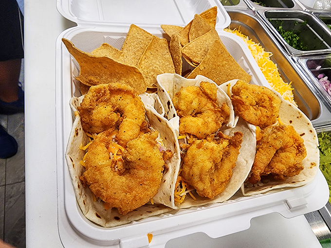 Golden-fried shrimp tacos that crunch in all the right places. These beauties are what happens when the ocean meets Pennsylvania in the most delicious way possible.