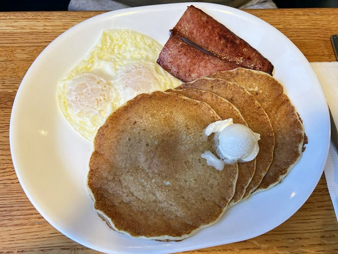 Golden-brown pancakes with a perfect pat of butter melting on top&mdash;the breakfast equivalent of winning the lottery without having to share.
