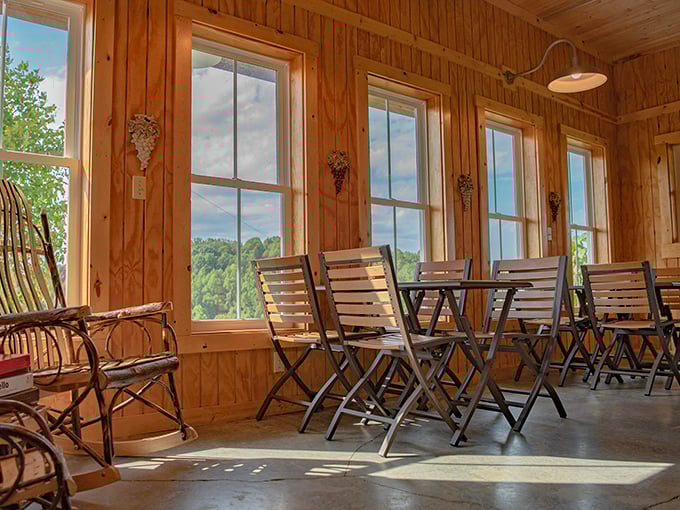 Sunlight streams through windows onto wooden tables where memories are made. This isn't just a tasting room&mdash;it's Ohio's answer to Provence.