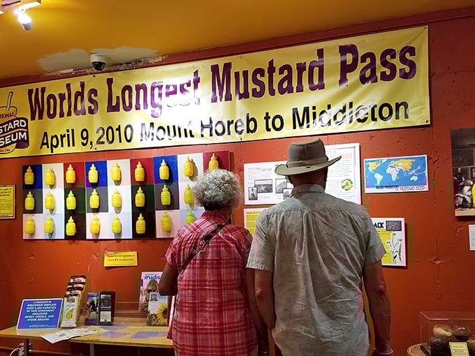 "World's Longest Mustard Pass" chronicles a quirky bit of mustard history, proving that condiment enthusiasm knows no bounds in Wisconsin.