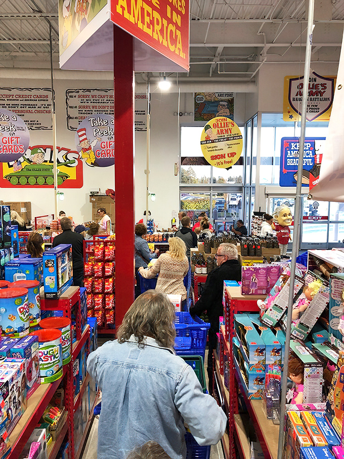 The natural habitat of the savvy Pennsylvania shopper. Notice how they migrate instinctively toward the best deals, shopping carts at the ready.