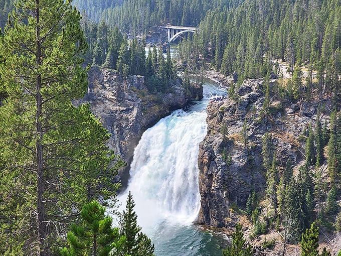 Mother Nature showing off again &ndash; this thundering waterfall near Driggs offers the kind of soul-cleansing natural spectacle that no smartphone screen can truly capture.