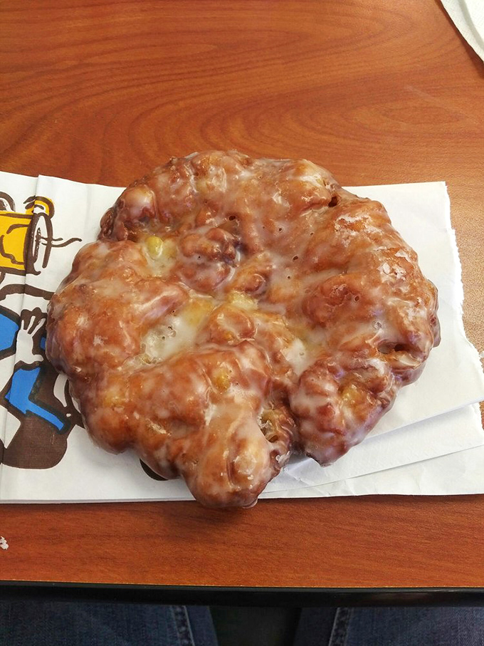 The legendary apple fritter in all its glazed glory. Not so much a pastry as it is a religious experience with cinnamon-spiced pockets of joy.