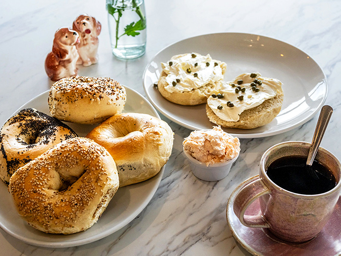 Fresh bagels with cream cheese and a steaming cup of coffee – the breakfast combo that's launched a million good days.