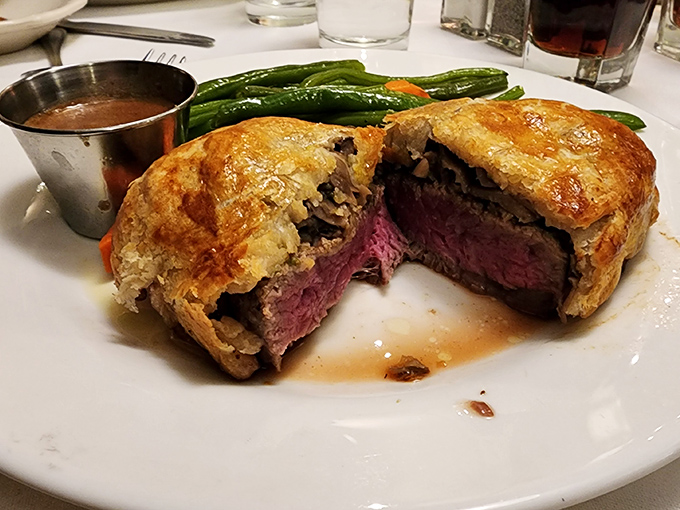 Beef Wellington that would make Gordon Ramsay weep tears of joy&mdash;a perfectly pink center encased in golden pastry that shatters like childhood dreams.