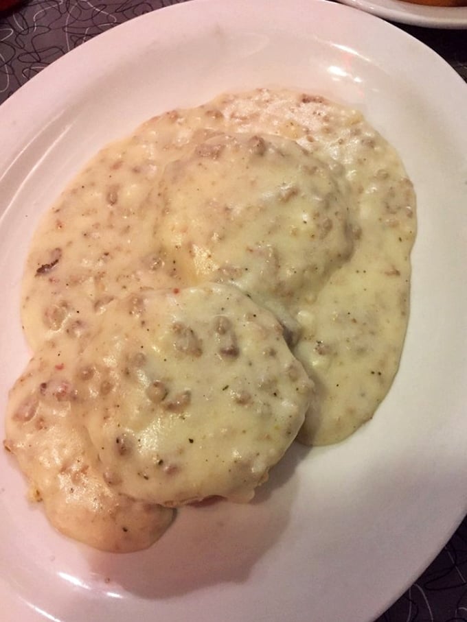 Biscuits and gravy so good they'd make your Southern grandmother both proud and a little jealous of their perfect pepper-speckled creaminess.