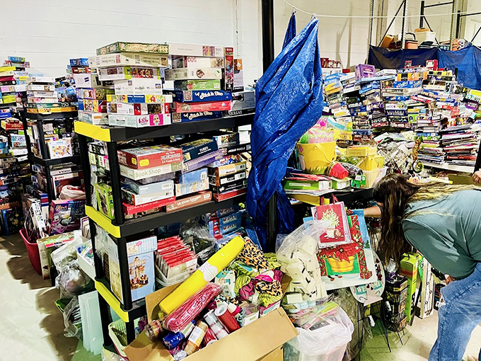 Board game heaven! One person's forgotten Monopoly set is another's nostalgic Sunday night family tradition waiting to be rekindled.