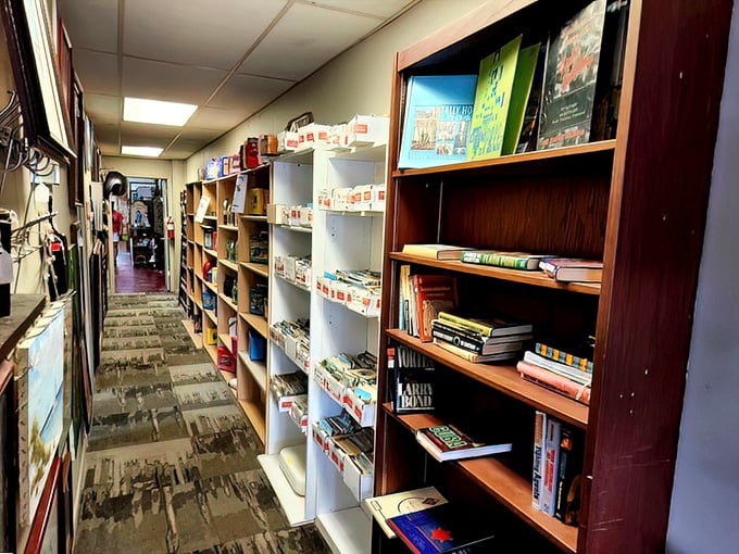 The book section: where you'll find that out-of-print cookbook your grandmother swore by and first editions that smell like literary history.