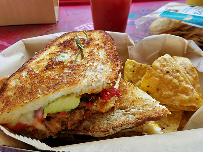 A sandwich so perfectly grilled it belongs in the Breakfast Hall of Fame. That golden exterior is the sunrise your morning deserves.