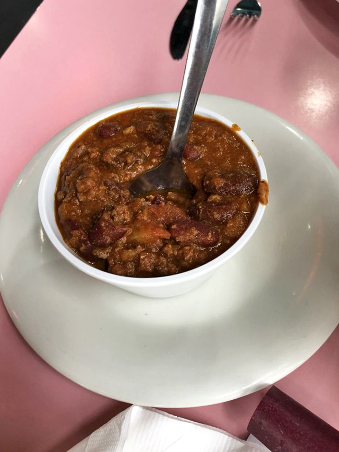 Chili so hearty it could win a weightlifting competition. This isn't just a side dish&mdash;it's the main event in a very small arena.