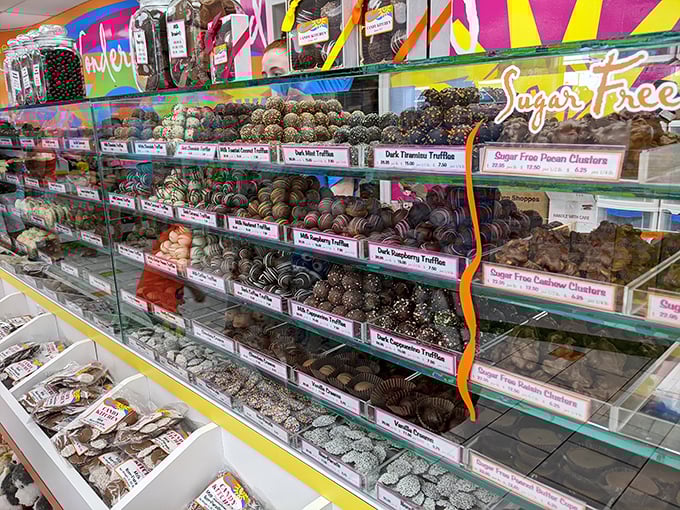 The chocolate counter &ndash; where willpower goes to surrender and "I'll just have one" becomes the day's biggest lie.