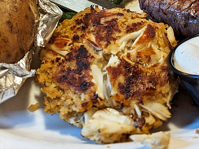 Not just any crab cake&mdash;this golden-brown masterpiece has more lump meat than filler, like finding the winning lottery ticket of seafood.