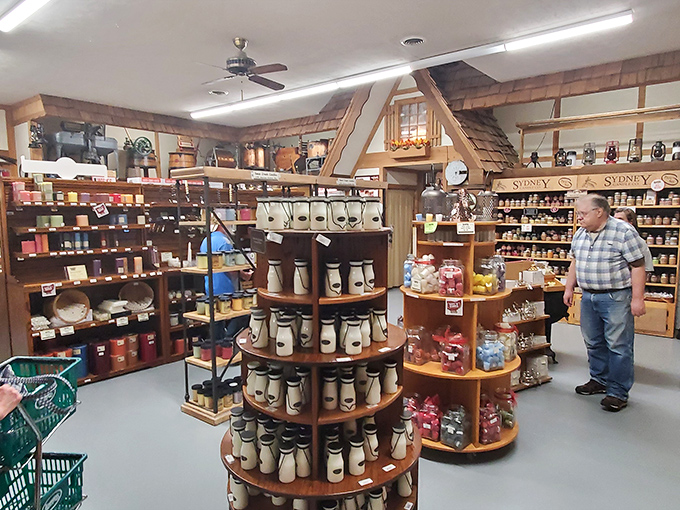 The pottery section transforms shoppers into collectors, with each handcrafted vessel telling stories of artisans who refuse to rush their craft.