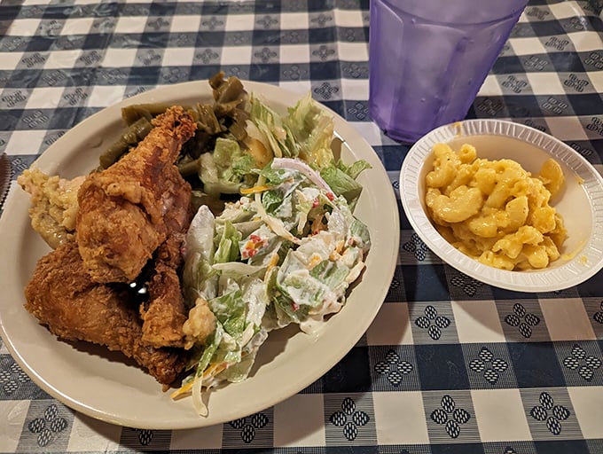 Southern fried chicken that would make your grandmother both proud and jealous. Crispy exterior giving way to juicy meat&mdash;a textbook example of comfort food perfection. 