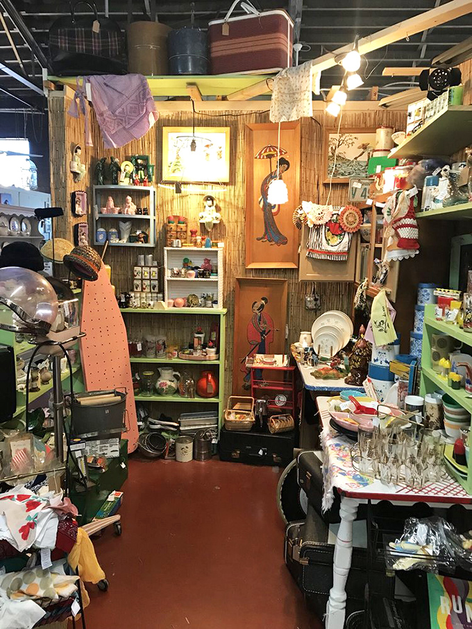 Every booth tells a different story&mdash;this one's a fascinating chapter of mid-century Asian-inspired decor and nostalgic household treasures.