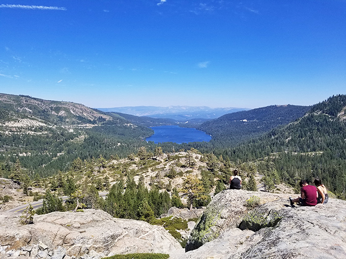 The reward for huffing and puffing up the trail: Donner Lake views that make your smartphone camera feel wholly inadequate.