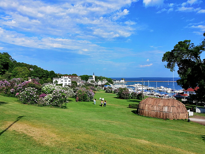 Lilacs and lake views create the kind of park setting that makes you want to cancel all your meetings and spend the day with a good book.