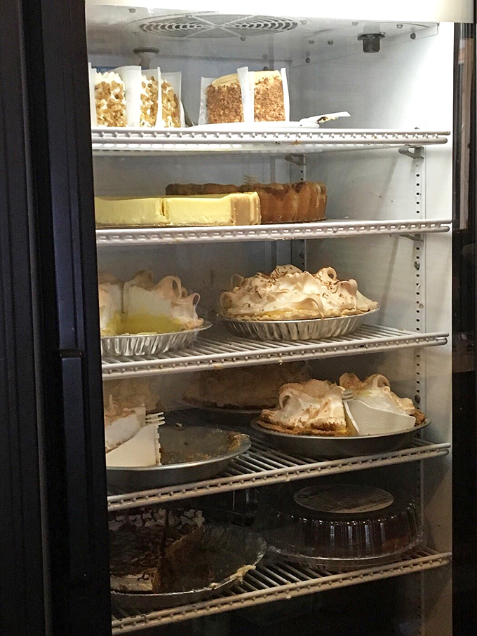 The dessert case &ndash; where pie dreams are refrigerated until you're ready to transform "I shouldn't" into "I'll take a slice to go, too."