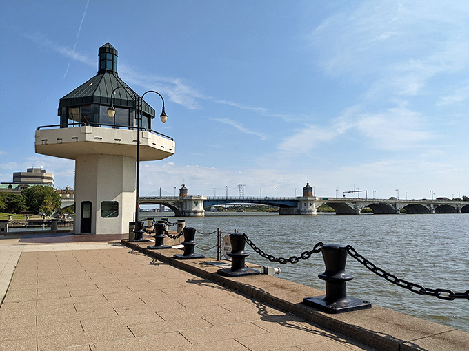 Toledo's revitalized waterfront along the Maumee River offers peaceful promenades where you can watch boats or contemplate life's big questions. The lighthouse adds a maritime charm to this inland port city.